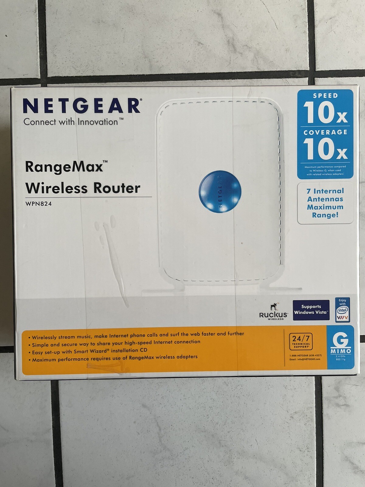 Netgear RangeMax Wireless router WPN824 V2 | eBay