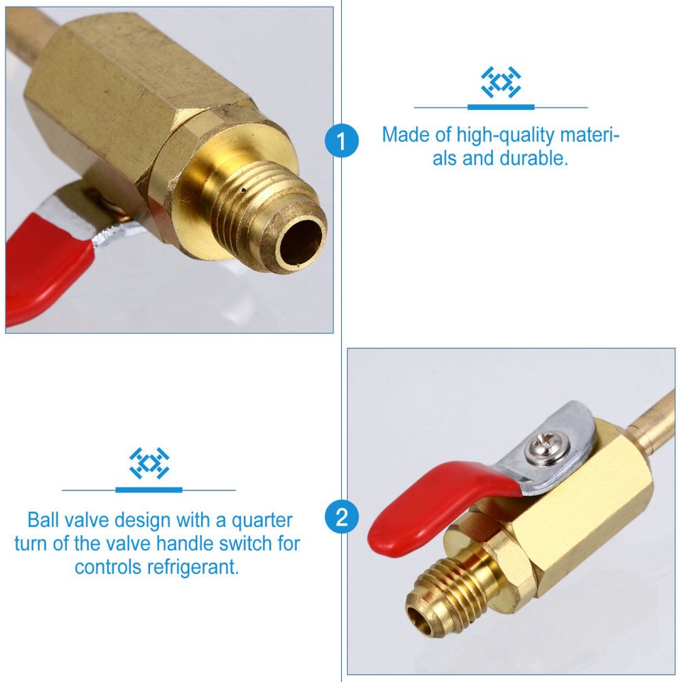 3 Pcs Refrigeration Connector Air Conditioner Ball Valve | eBay