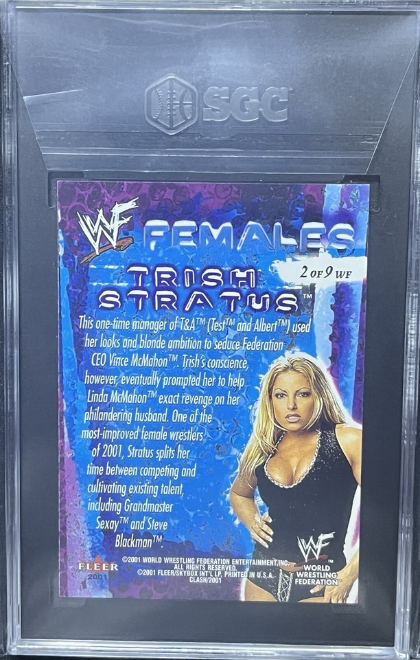 Trish Stratus 2001 Fleer WWF Championship Clash Females RC SGC 9 | eBay