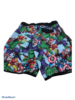 New Marvel Comic's Avengers Super Hero Men's Swim Trunks Size Large | eBay