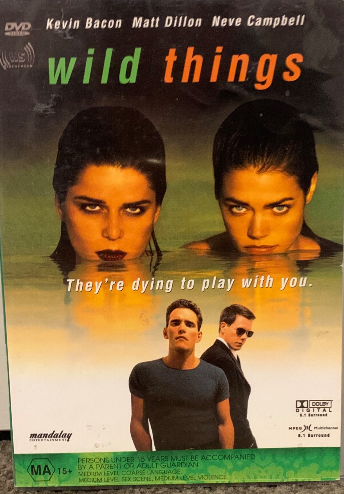 Wild Things (DVD, 1997) Kevin Bacon, Neve Campbell, Matt Dillon ...