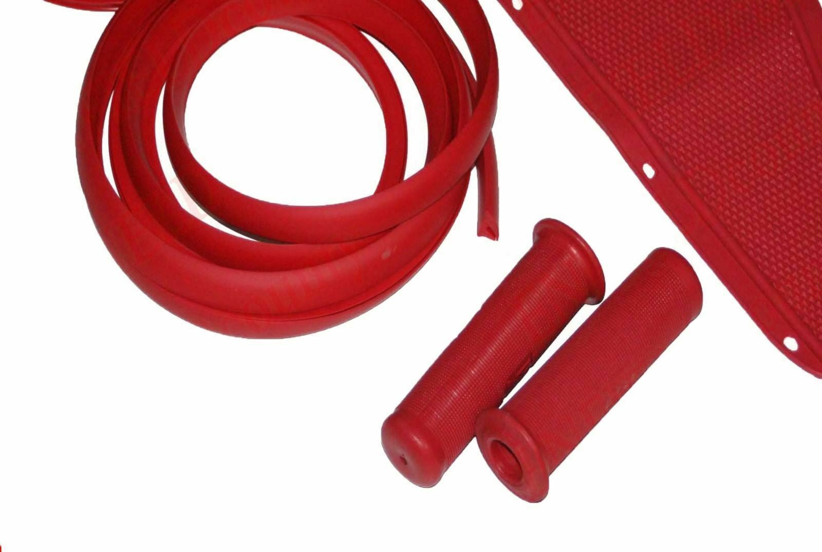 Vespa Body Rubber Kit Complete Red Colour VBB VNB Sprint Super Sportiqu ...