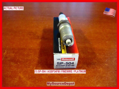 1-Pc, SP504 Spark Plugs AGSP34FM,Ford Motorcraft SP-504,FINEWIRE ...