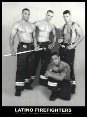 Latino Firefighters D.C. LaRue Fireman Rescue Art Print Latin Photo ...