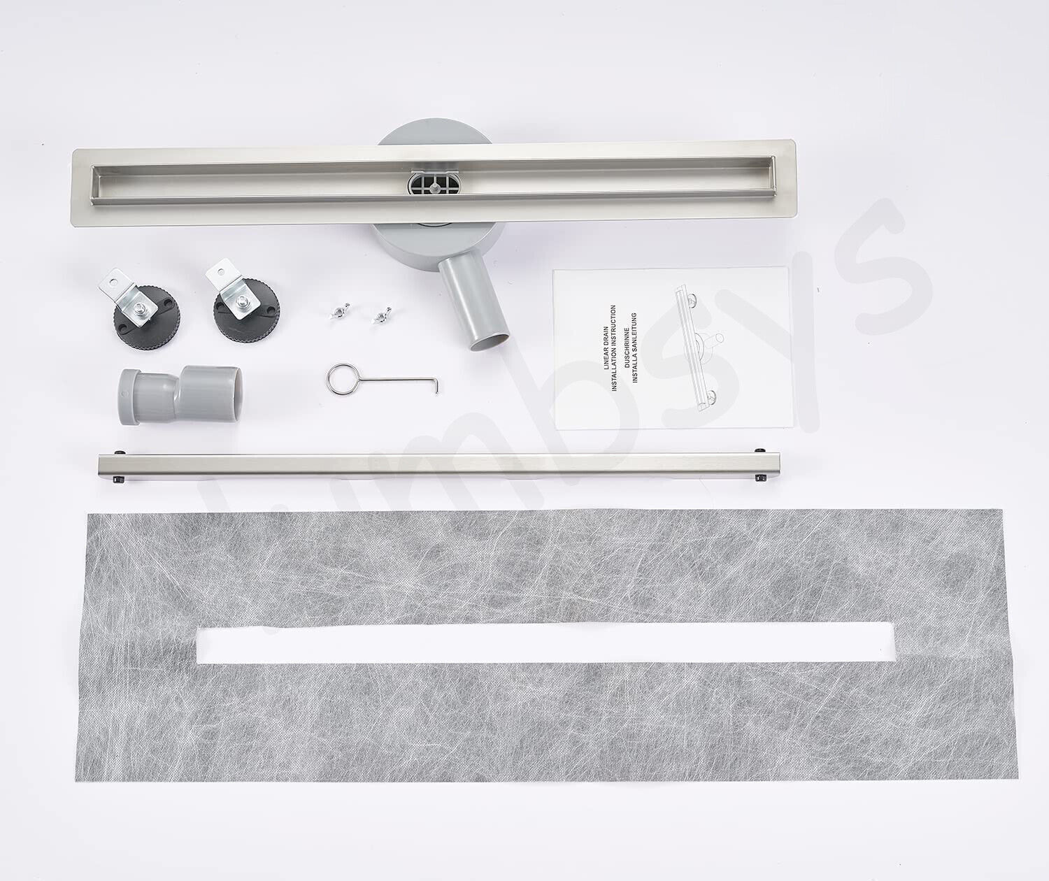 LINEAR SHOWER DRAIN STAINLESS STEEL WETROOM BATHROOM CHANNEL GULLY TRAP ...