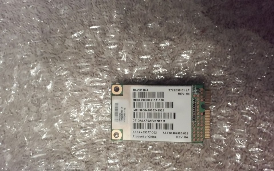 483377-002 462690-003 GENUINE ORIGINAL HP WWAN CARD MINI 311 311-1025NR ...