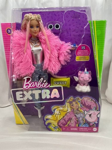 BARBIE EXTRA #3 - NIB - Pink Coat - Pet Unicorn Pig - MATTEL - Sealed ...