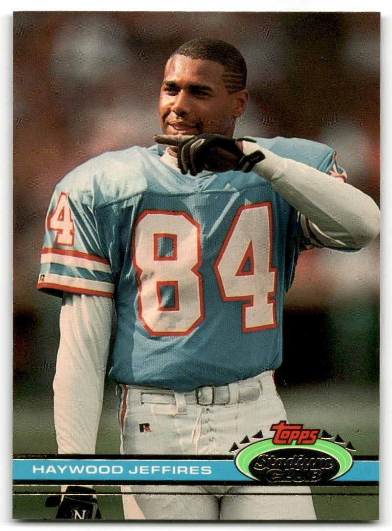 1991 Topps Stadium Club Football Card Haywood Jeffires #479 Houston ...