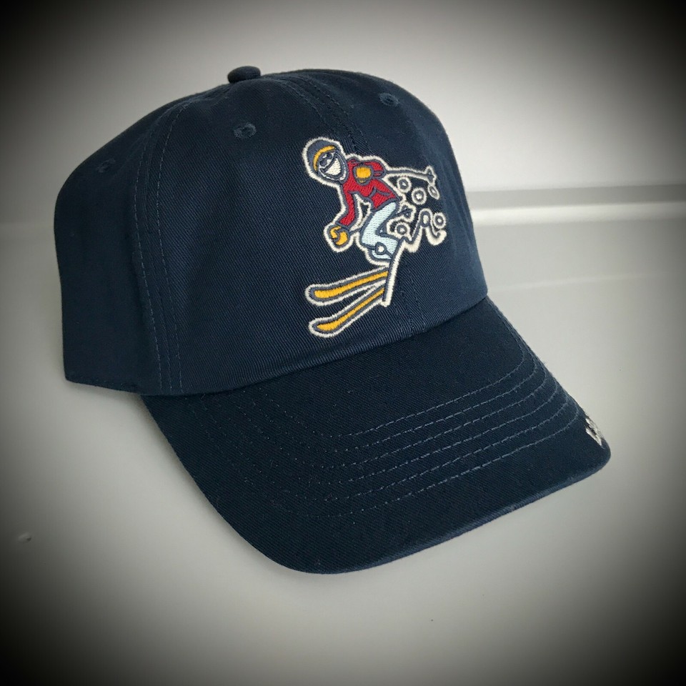 LIFE IS GOOD SKI HAT navy blue men/women ADULT dad cap skier skiing ...