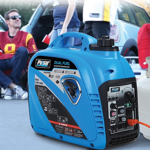 Blue Portable XP2300iH 2300-Watt 80cc Dual Fuel Digital Inverter Hybrid ...