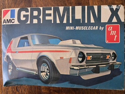 Original Issue Vintage Open Box Model Car Kit - AMT # T216 AMC Gremlin ...
