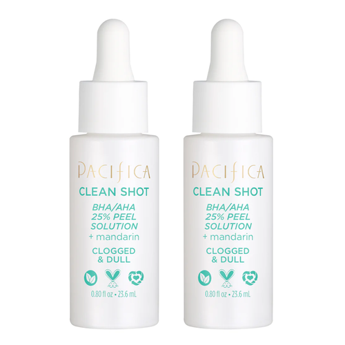 Lot 2pc New PACIFICA CLEAN SHOT BHA/AHA 25% Peel Solution Mandarin ...