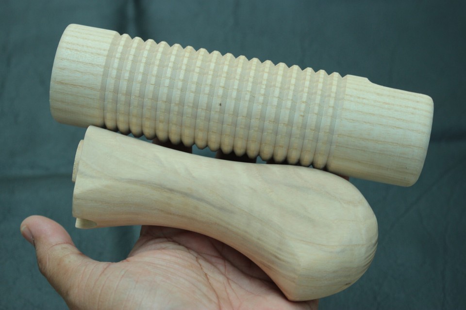 MOSSBERG 590 SHOCKWAVE 12 GA WOOD STOCK & FOREND BIRDSHEAD UNSTAINED ...