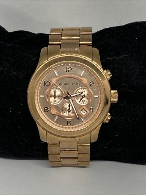 Michael Kors Runway MK8096 Women's Stainless Steel Analog Dial Quartz ...