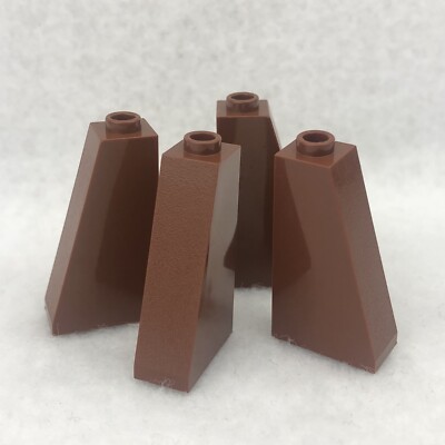 LEGO 4460b Reddish Brown Slope 75 2 x 1 x 3 - Hollow Stud (x4) | eBay
