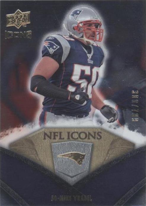 2008 Upper Deck Icons - Nfl Icons Mike Vrabel #NFL38 Silver /799 for ...