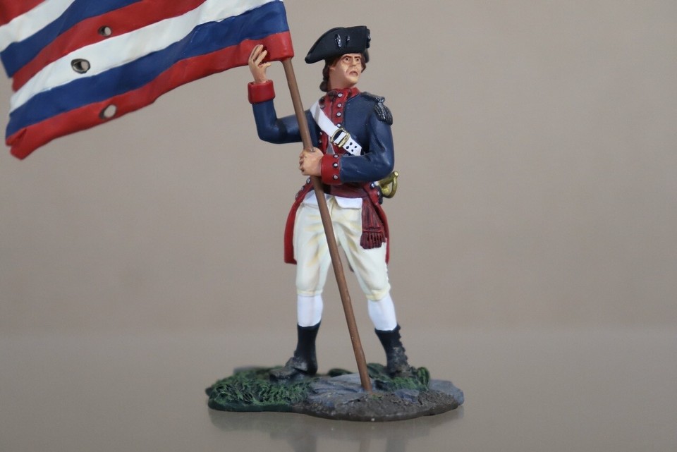Britains 17844 Amerikanische Revolution Yorktown Continental Line Flag Diener Od | eBay