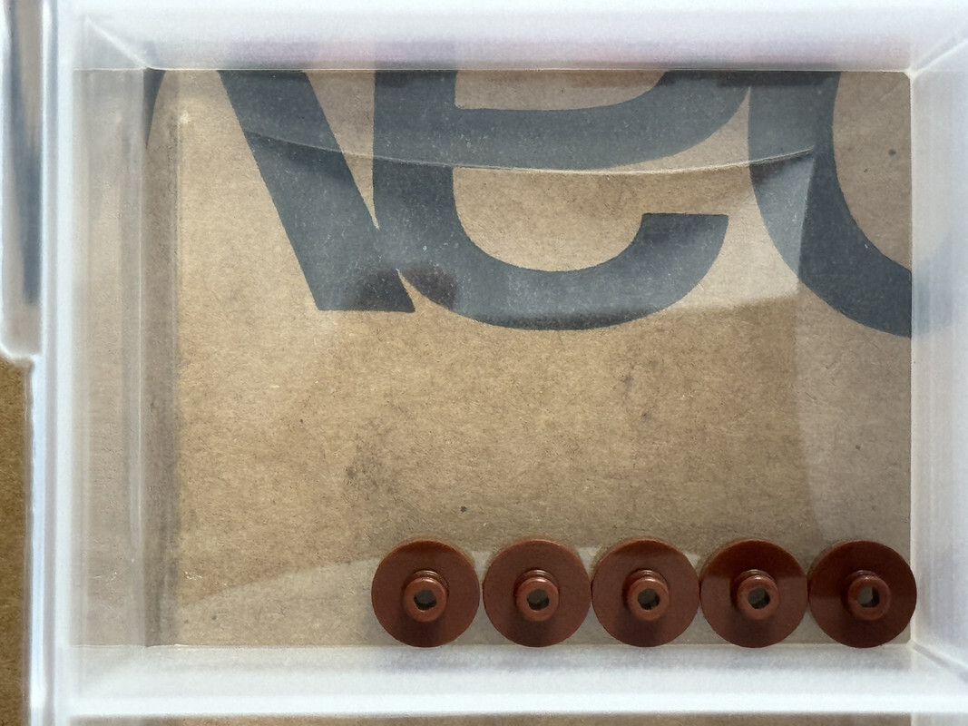LEGO Parts - Reddish Brown Tile, Round 1 x 1 Bar Pin Holder - No 20482 ...