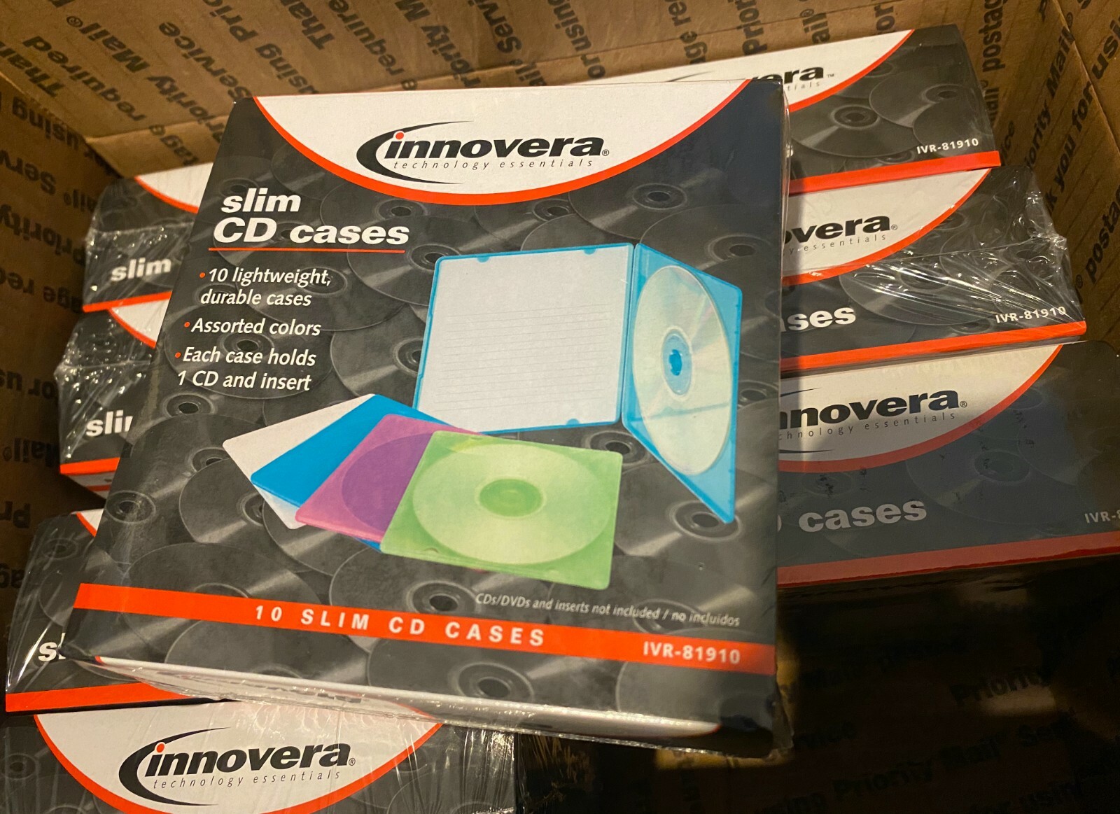Lot of 80 NEW Innovera Slim CD DVD Disc Plastic Jewel Case Clear ...