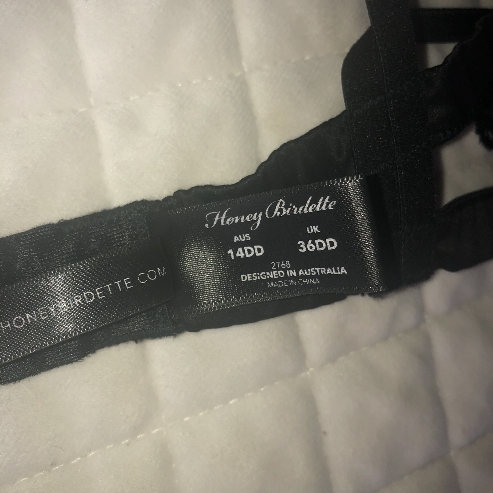 Honey Birdette Luna Black Bra Size 14dd/36dd/80dd Per… - Gem