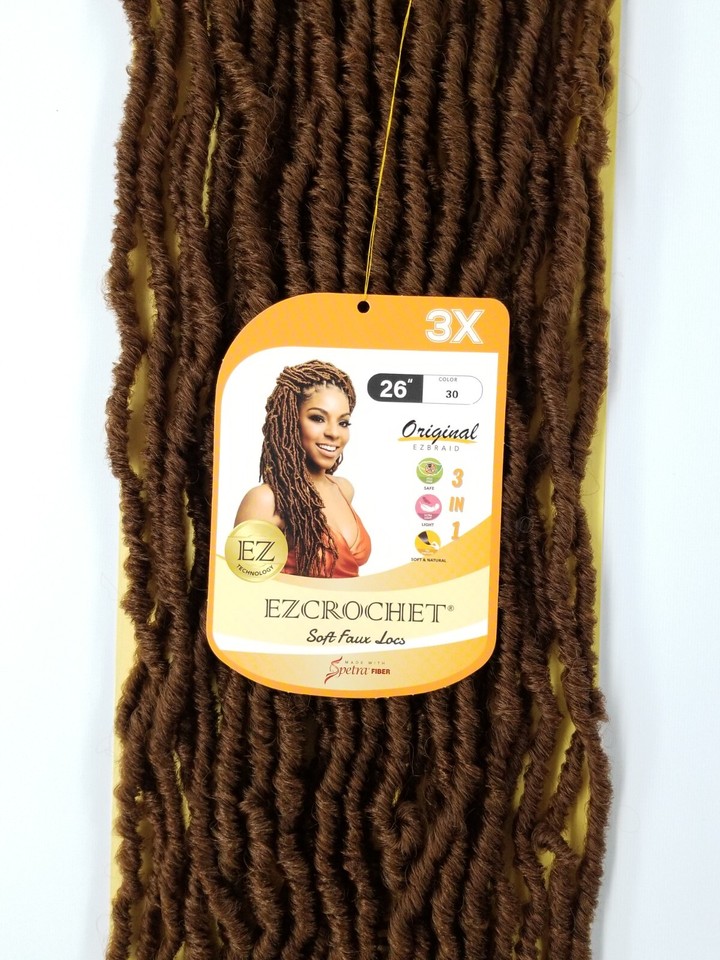 I&I Hair Innocence EZCROCHET 3X Faux Locs Crochet Braiding Hair Spectra ...