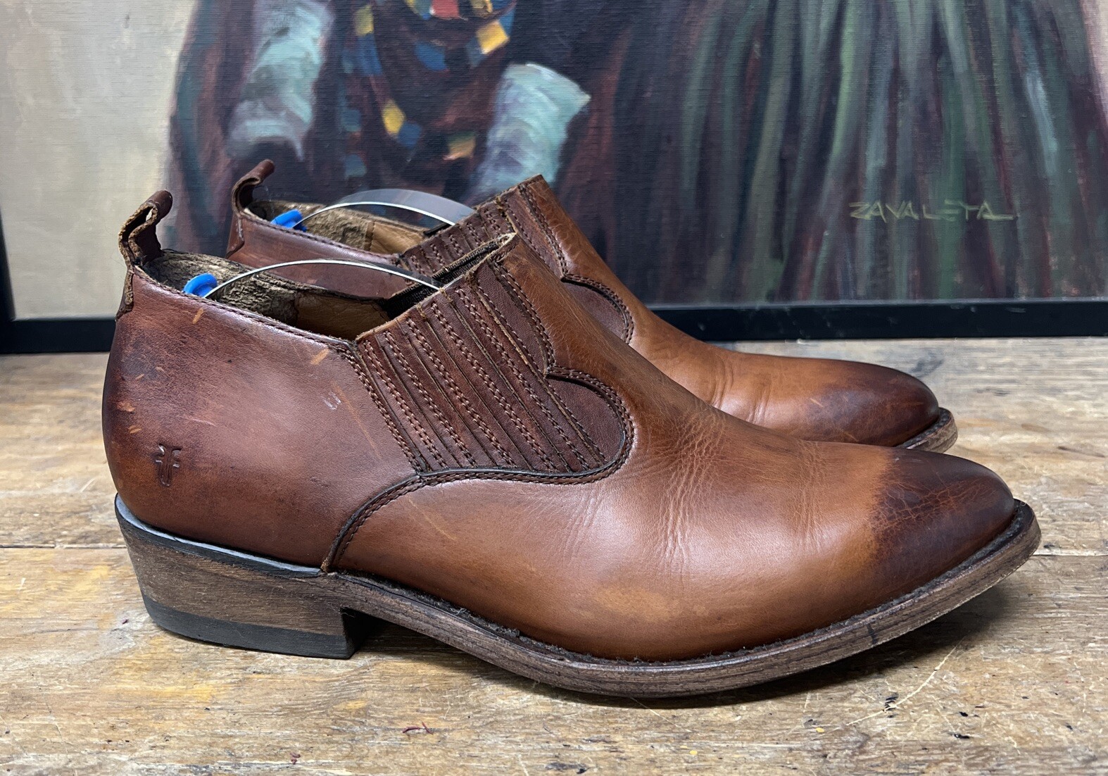 FRYE Billy Shooties Women's 9.5 B Brown Burnished Toe… - Gem