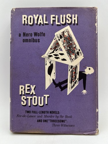 Royal Flush Rex Stout Hardcover DJ 1965 Viking BCE Nero Wolfe Omnibus ...