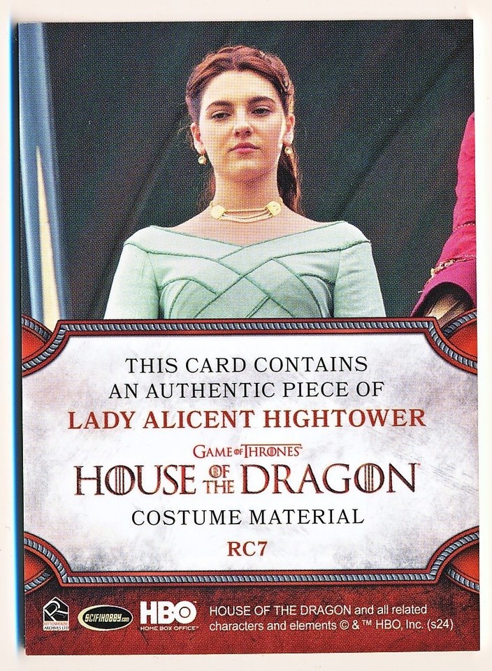 House of the Dragon Season 1 Lady Alicent Hightower Relic Cards #RC7 | eBay