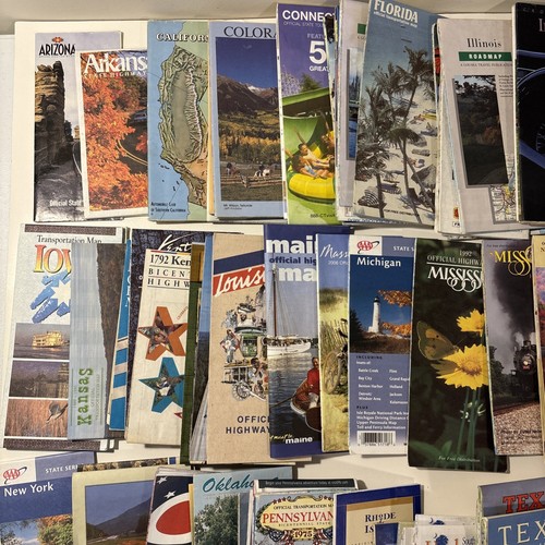 Lot Of 50 + USA State Road Maps Travel Tourism 29 States Most From 1990 ...