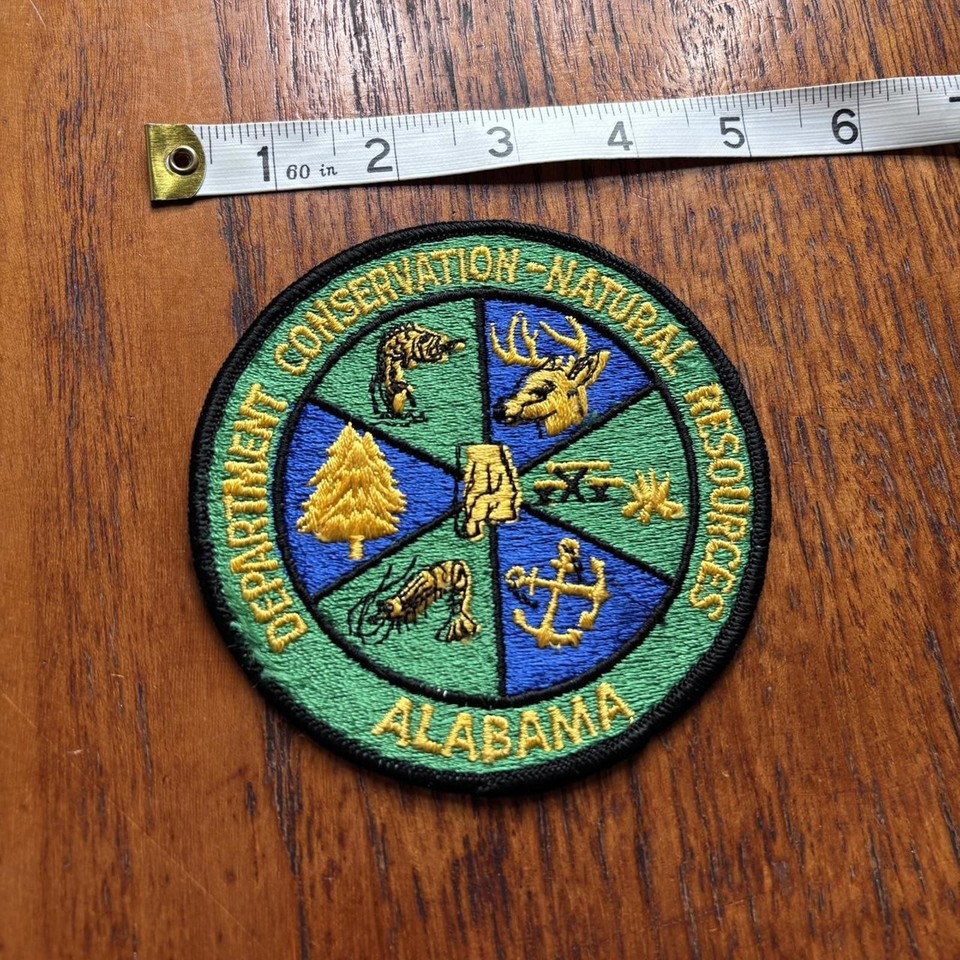 Vintage 90s USA Alabama department of conservation nature embroidered ...
