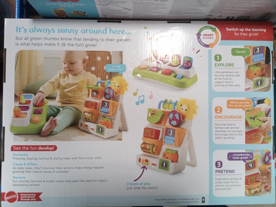 Fisher-Price Grow the Fun Garden Gift Set - Baby Learning Toy with ...