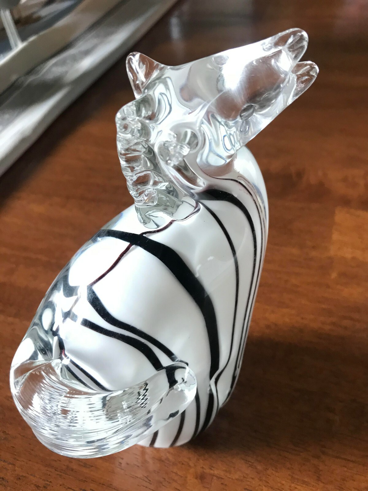 Black & White Glass Blown Zebra Murano Style Figurine 7 1/4" Tall | eBay