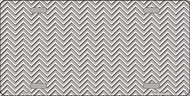 Grey White Chevron Metal Novelty License Plate Tag LP2686 | eBay