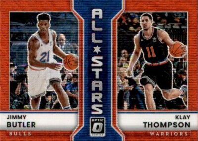 Jimmy Butler/Klay Thompson 2022-23 Donruss Optic All Stars Red Wave ...