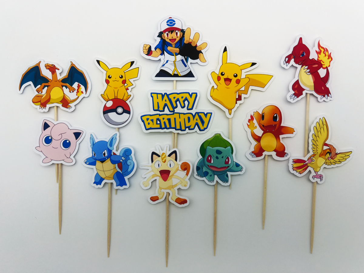 Pokemon Cupcake Rings Pokemon Personalized Theme Cup Cake Topper