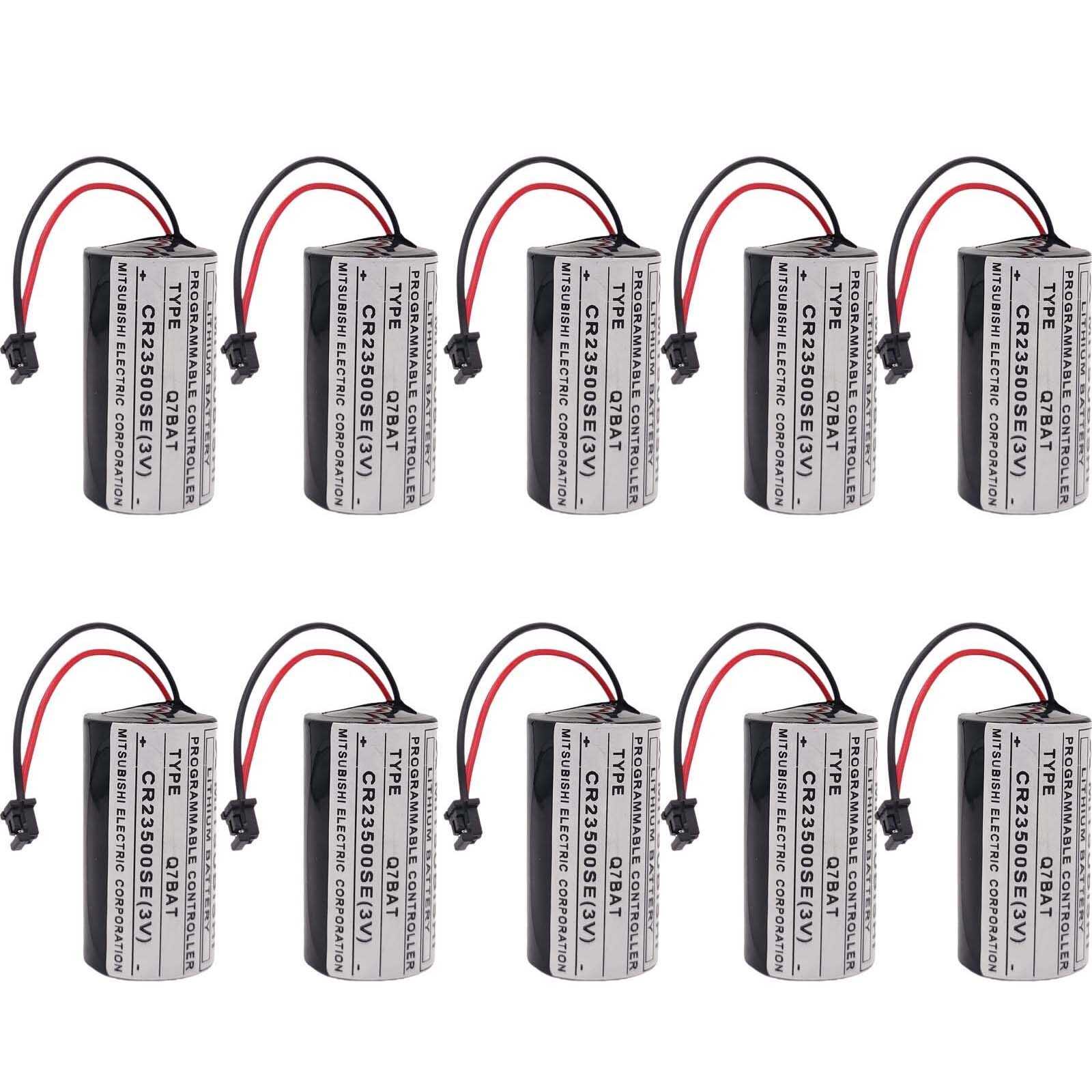 10 Pcs CR23500SE 3V 6000mAh PLC Battery for Mitsubishi Q PLC Battery ...
