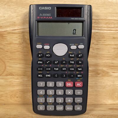 Casio FX-300MS Black Portable 10-Digit LCD Display Solar Scientific ...