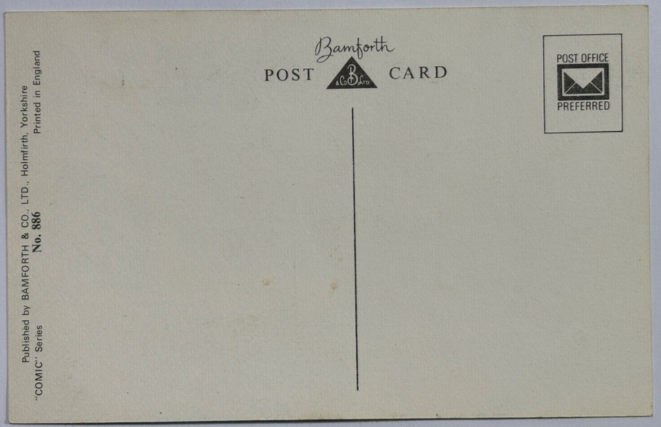 Vintage Saucy Seaside Comic Postcard Bamforth Comic Series No. 886 | eBay