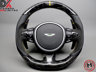 Aston Martin DBS DB11 Vantage Yellow Matt Finish Forged Carbon Steering ...