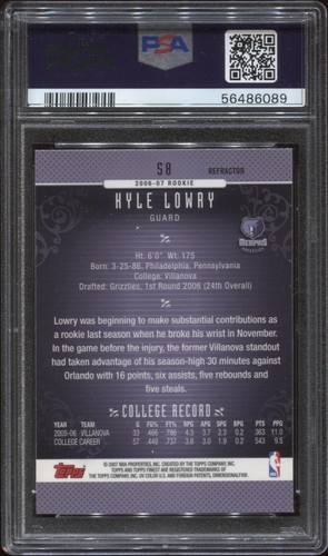 2006-07 Topps Finest - Rookie Kyle Lowry #58 Refractor (RC) for sale ...
