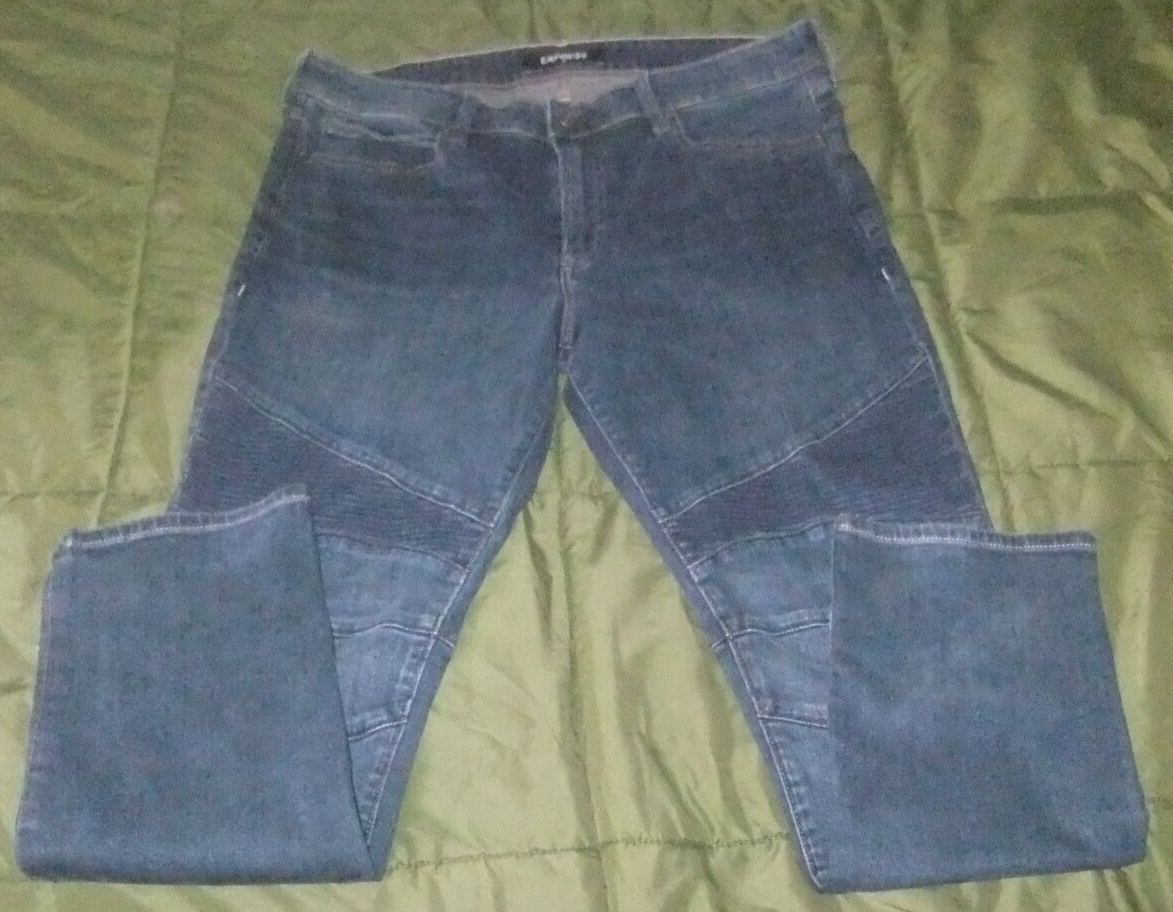 Express Rocco Slim Fit Skinny Leg Moto Denim Jeans Stretch Men's 34x30 ...