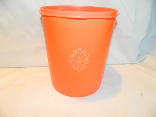 C-23 MEDIUM VINTAGE ORANGE TUPPERWARE CANISTER WITHOUT LID 805-12 | eBay