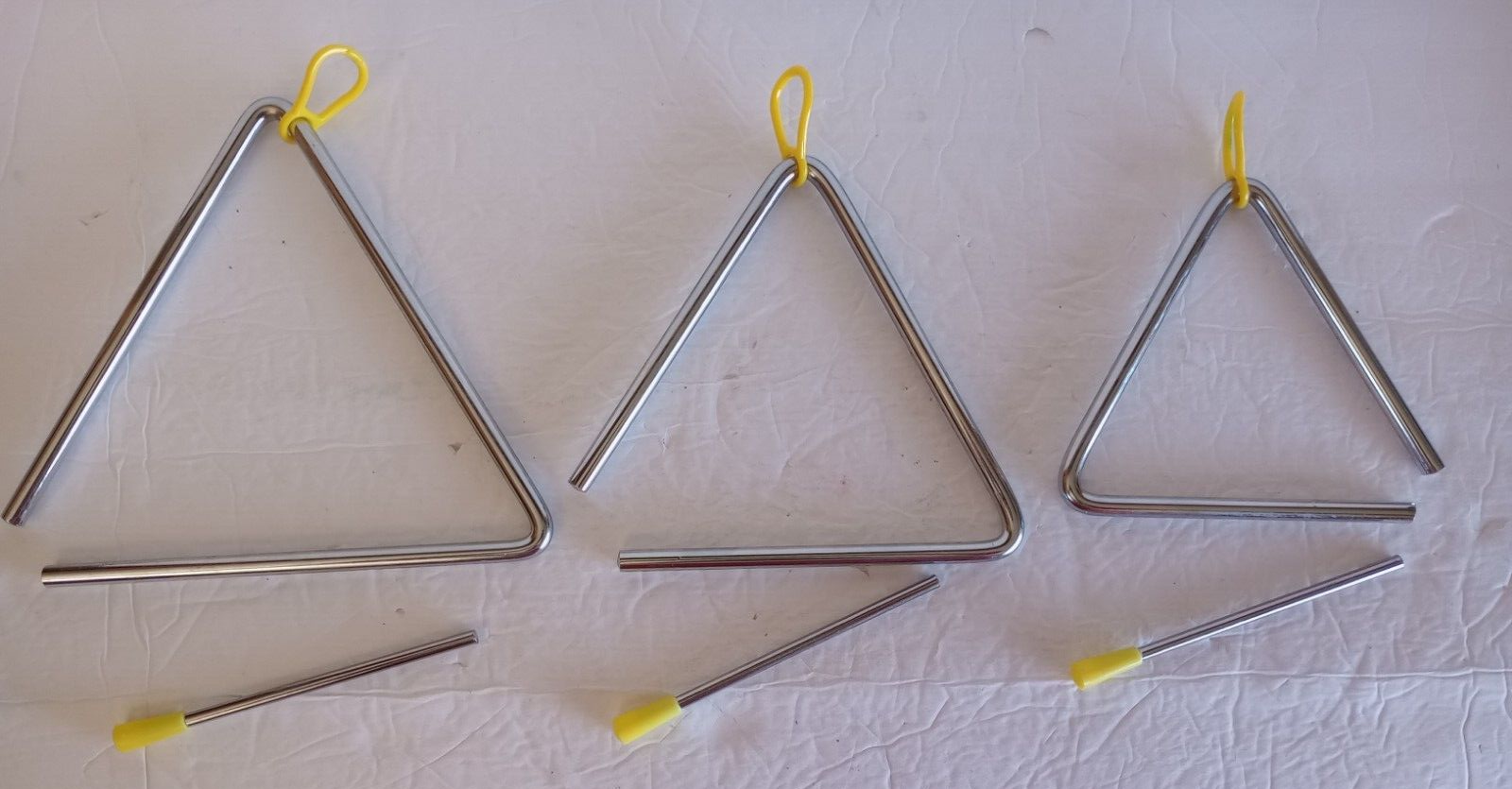 Triangles Musical Instruments Set Of (3) Different Sizes With Strikers ...