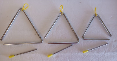 Triangles Musical Instruments Set Of (3) Different Sizes With Strikers ...
