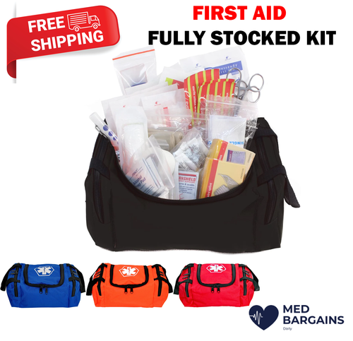 First Responder Fully Stocked Trauma First Aid Kit - 4 Color Bag | eBay