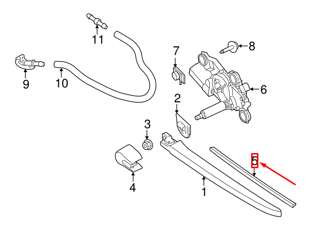 Volvo V60 Rear Window Wiper Blade 31416692 Genuine for sale online | eBay
