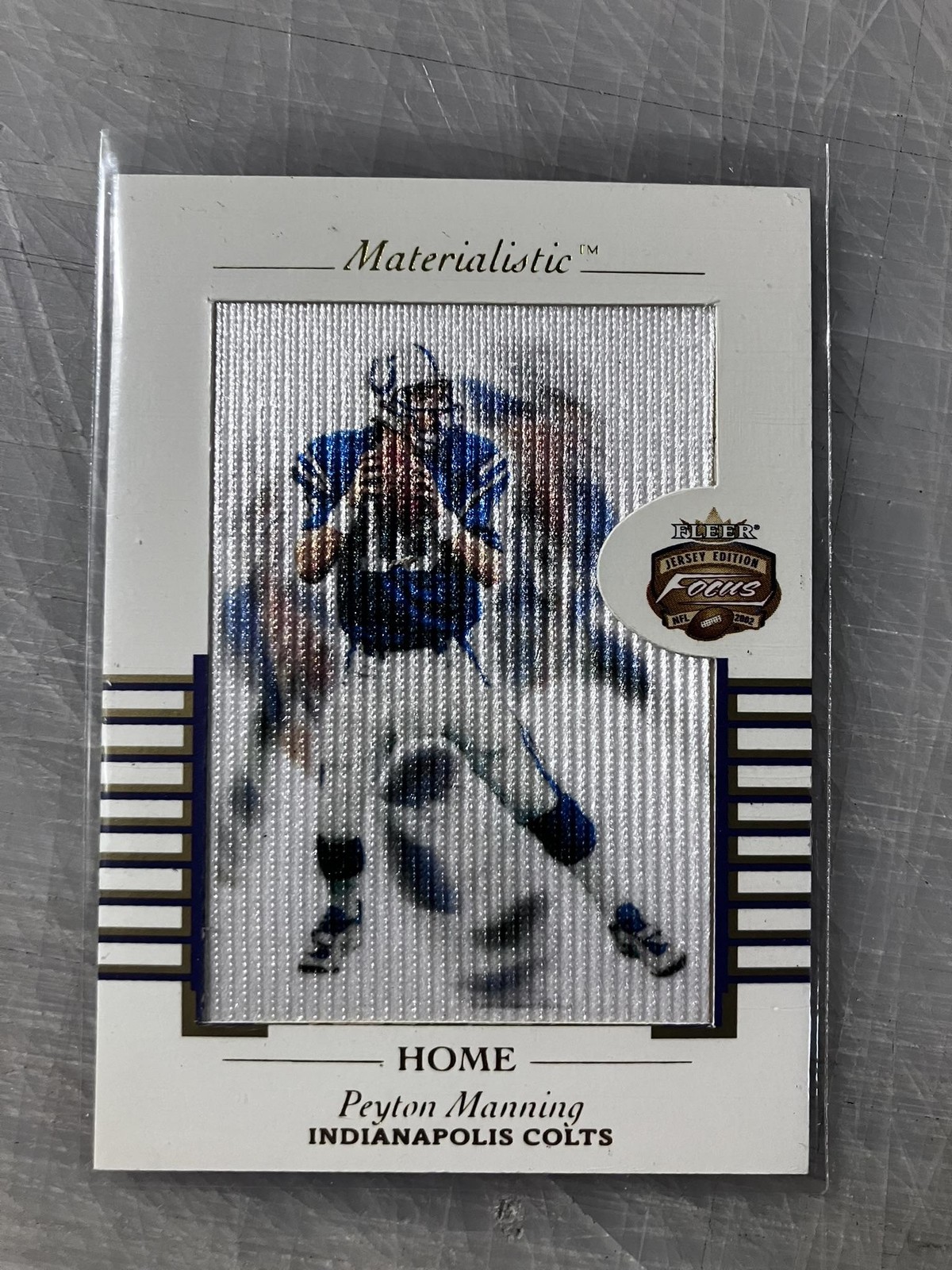 2002 Fleer Focus Jersey Edition #10 M Peyton Manning Materialistic Home ...