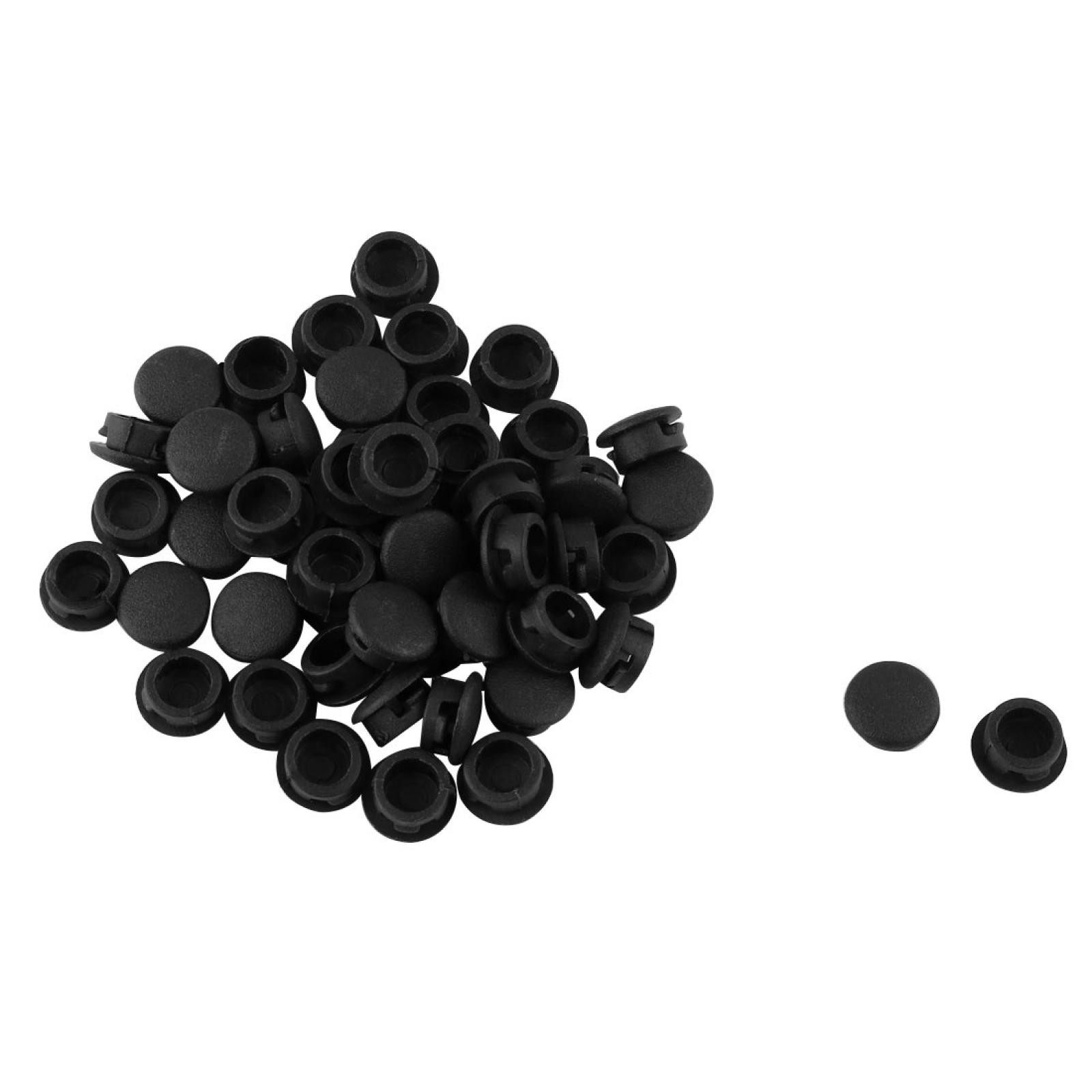 50 Pcs Plastic 8mm Dia Locking Type Tube Insert Caps Black | eBay