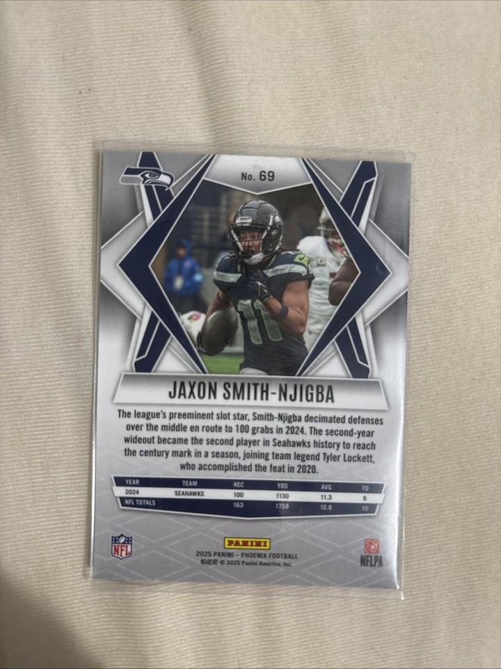 2025 Panini Phoenix Jaxon Smith Njigba Seattle Seahawks #69 Silver ...