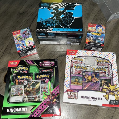 Pokemon TCG Black Bolt Etb Surging Bundle + Jt Bun + 151 Box And ...